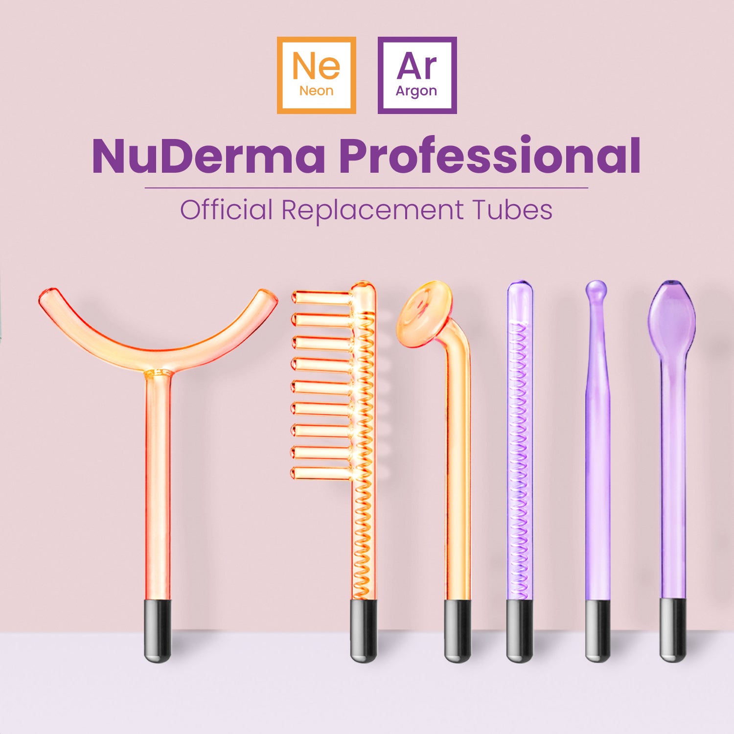 Replacement NuDerma Professional Glass Attachments Pure Daily Care